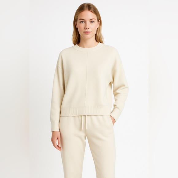 Zara | Sweaters | Zara Offwhite Crew Neck Sweater | Poshmark